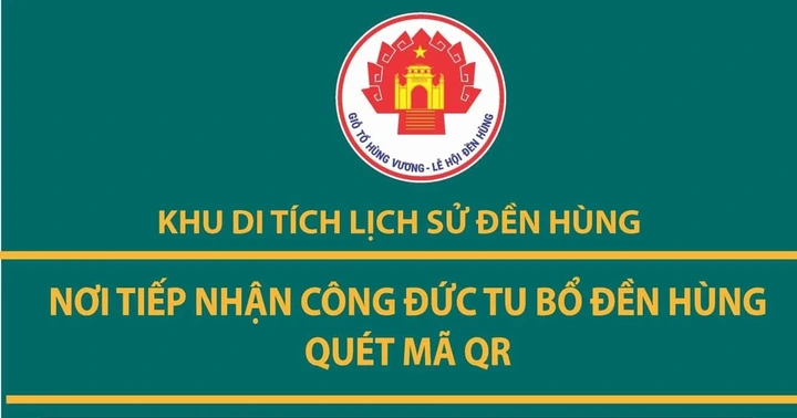 Hung King Temple issues a QR code to gain merit